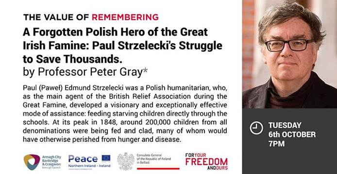 Webinar - Paul Strzelecki, a Forgotten Polish Hero of the Great Irish ...