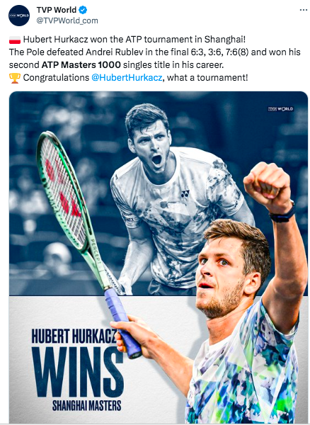 Hubert Hurkacz wins the Shanghai Masters after an epic final! - British Poles