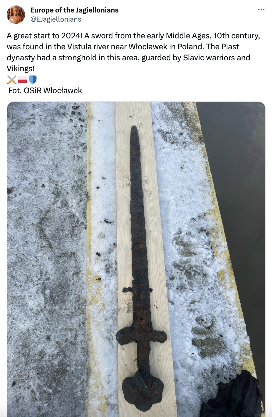 A 1,000-year-old sword was found in a Polish river - British Poles