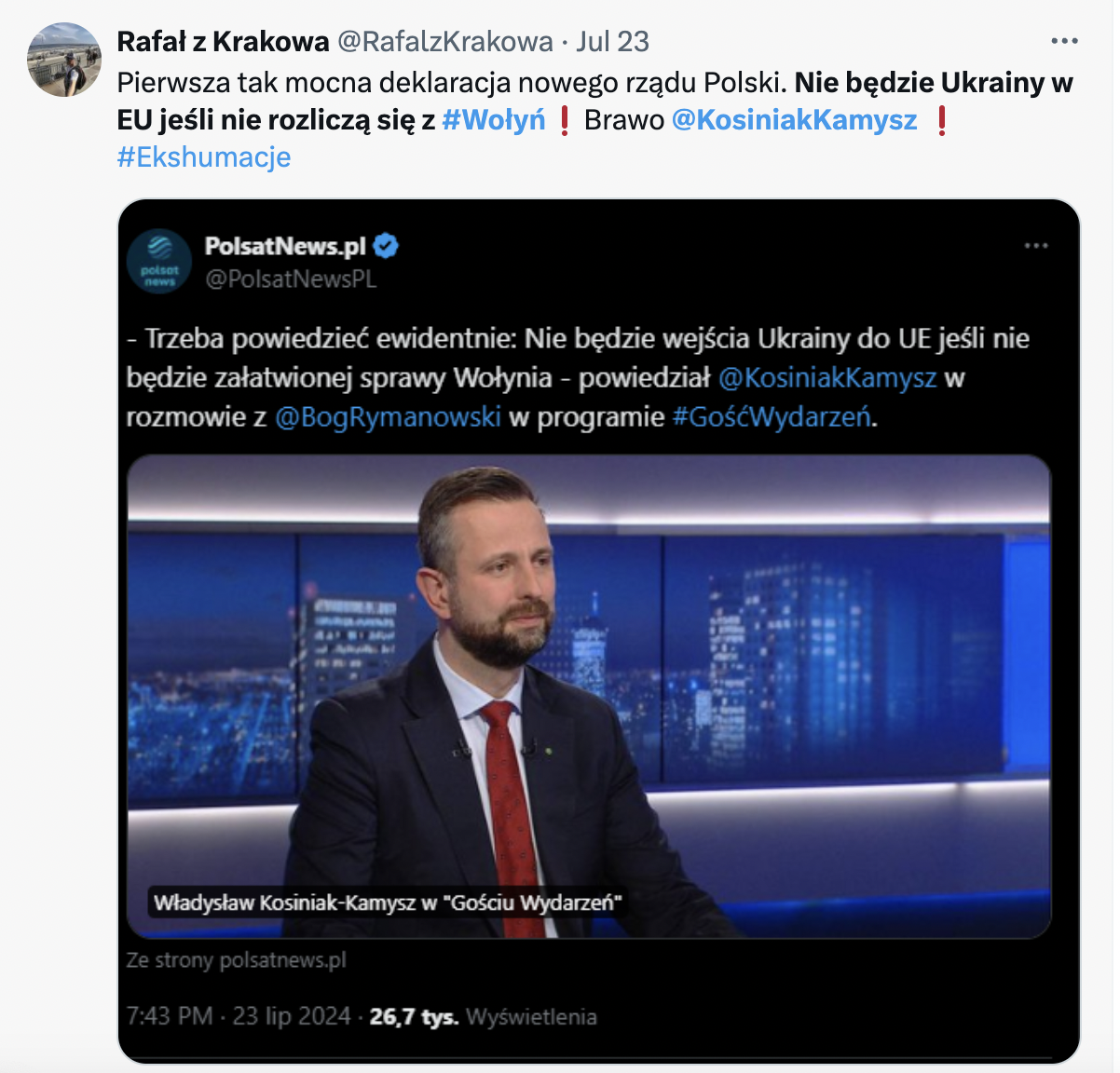 Polish Deputy PM: Ukraine won’t enter EU until the Volhynia Massacre ...
