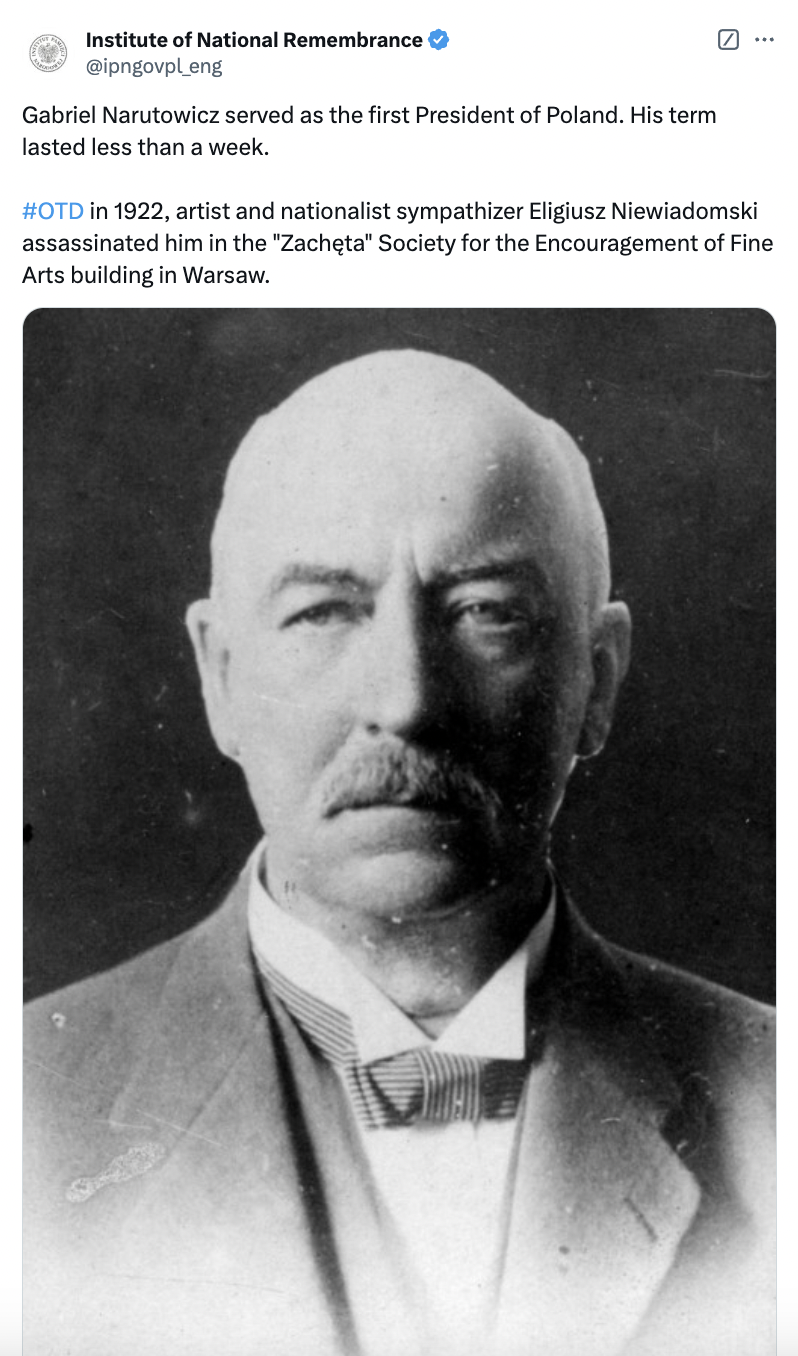 Gabriel Narutowicz – a tragic story of the first Polish president ...