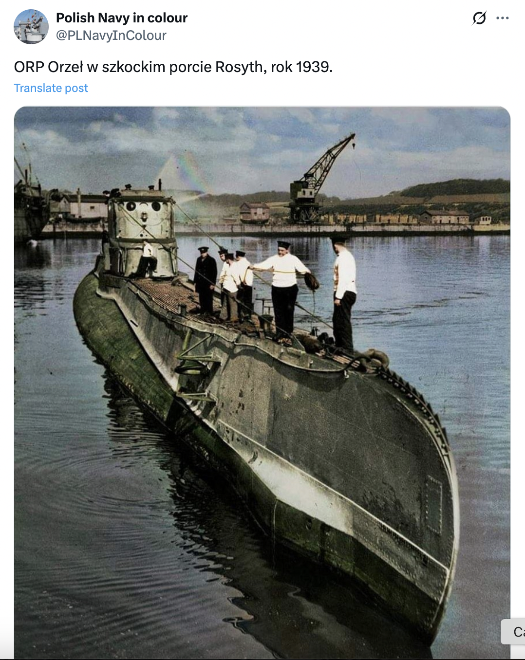 Polish WW2 submarine ORP Orzeł crew to be commemorated in Rosyth ...