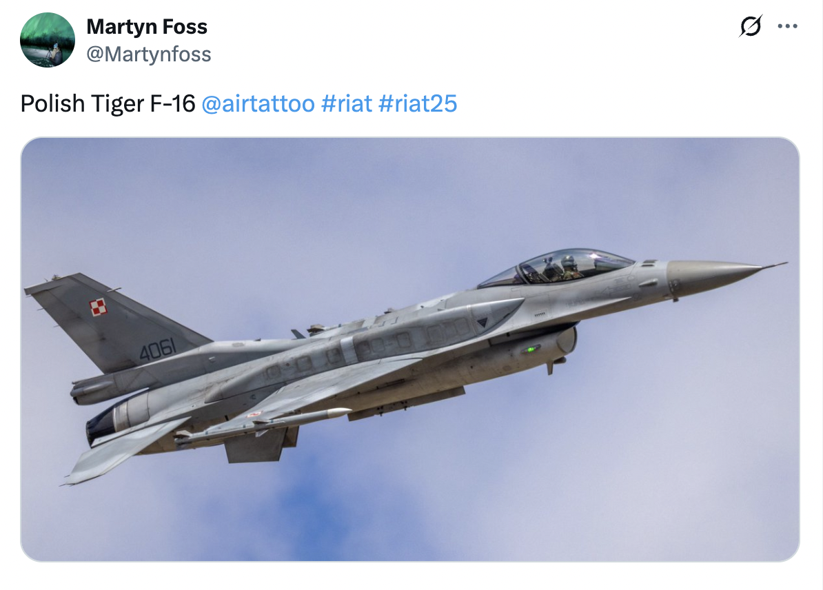 Polish F-16 pilot earns top honours at the World’s Premier Airshow RIAT ...