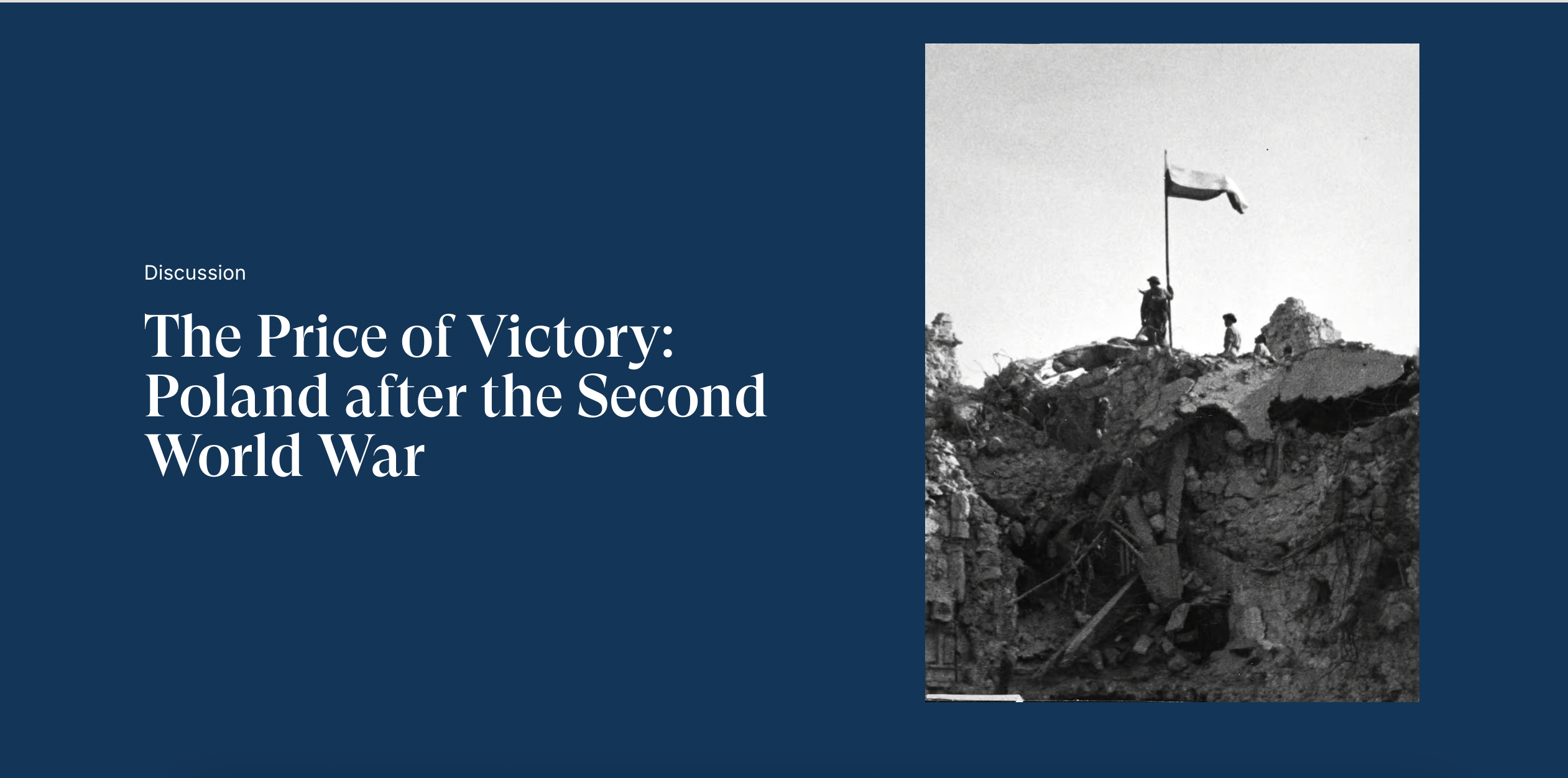 “The Price of Victory: Poland after WWII” at Chelsea History Festival ...