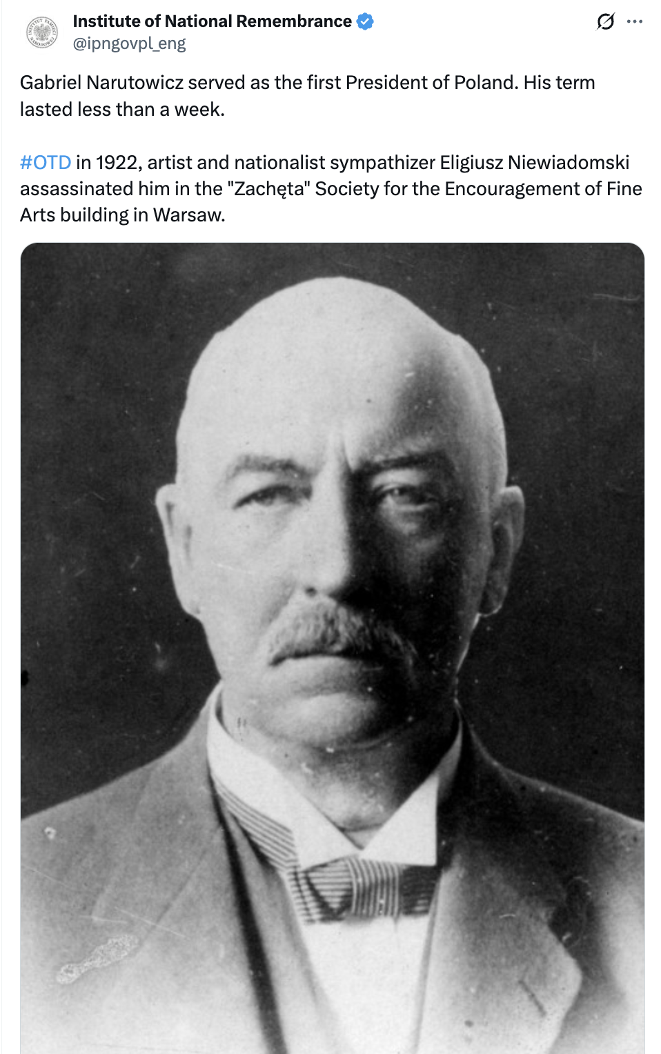 Gabriel Narutowicz: the tragic story of the first Polish president ...